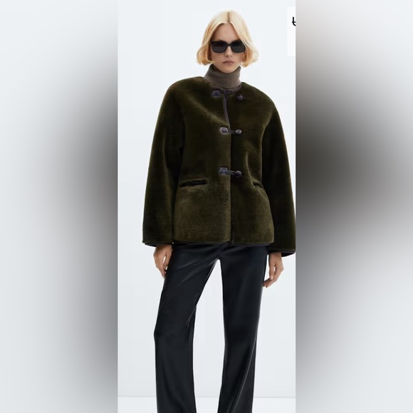 Mango | Jackets & Coats | Mango Faux Fur Coat With Appliqu Size S Nwt ...